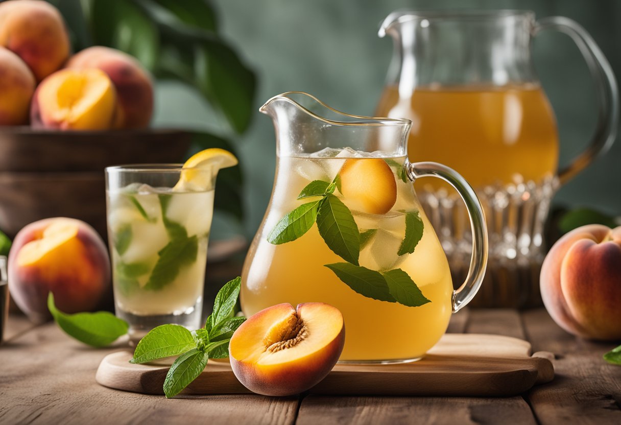 Iced Peach Green Tea Lemonade Recipe